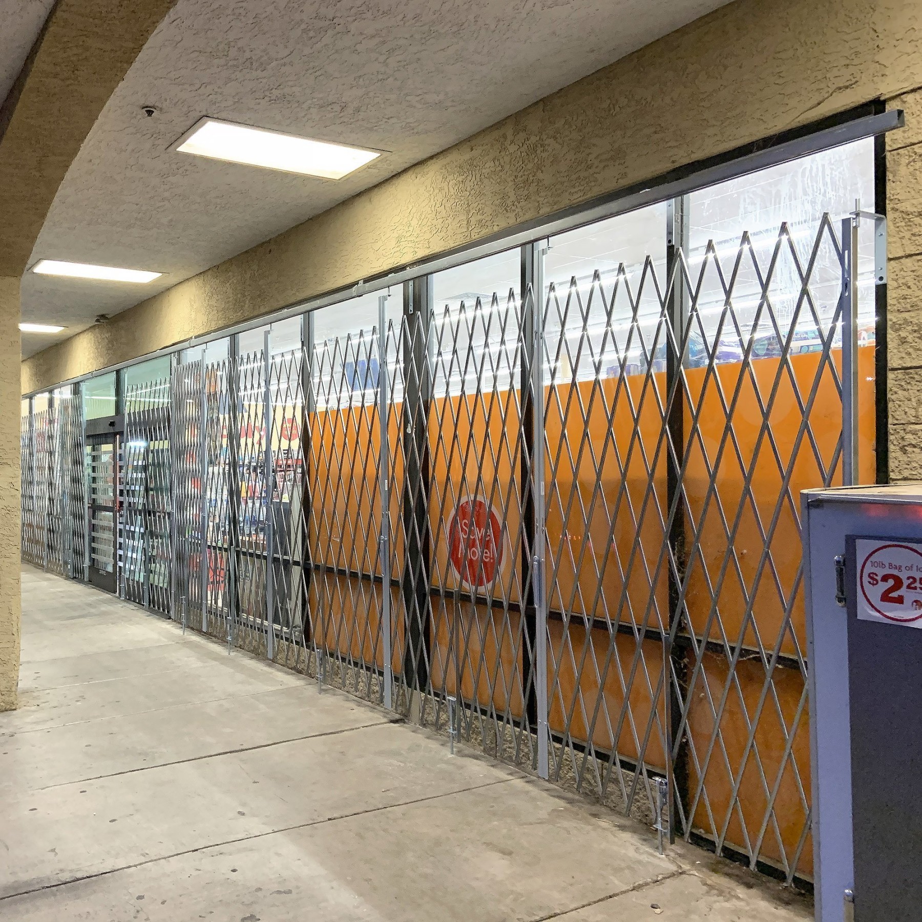 IEP Maximum-Duty Galvanized Storefront Folding Security Gate with Fold ...