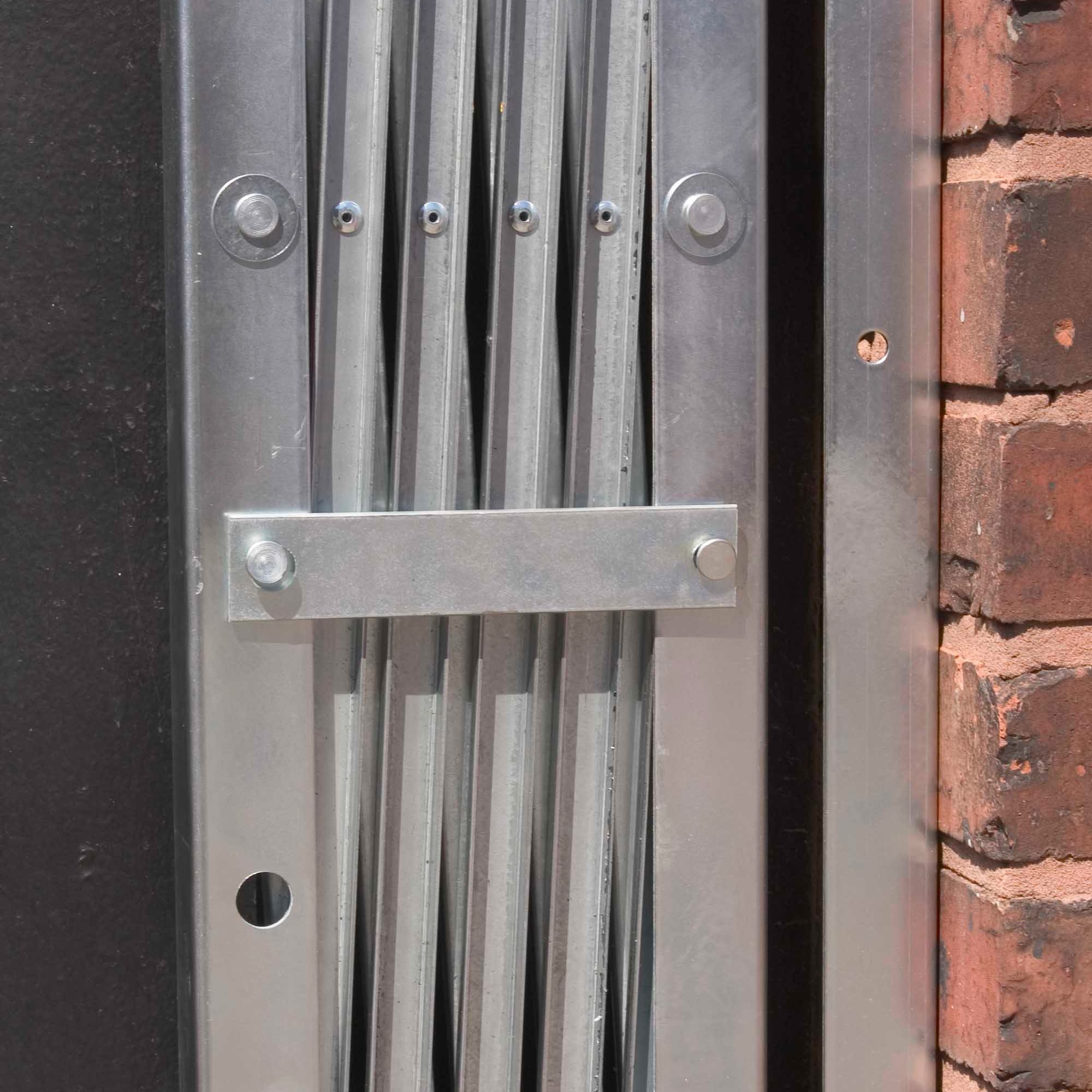 IEP 83" x 77" Heavy-Duty Pedestrian Folding Security Door (Galvanized ...