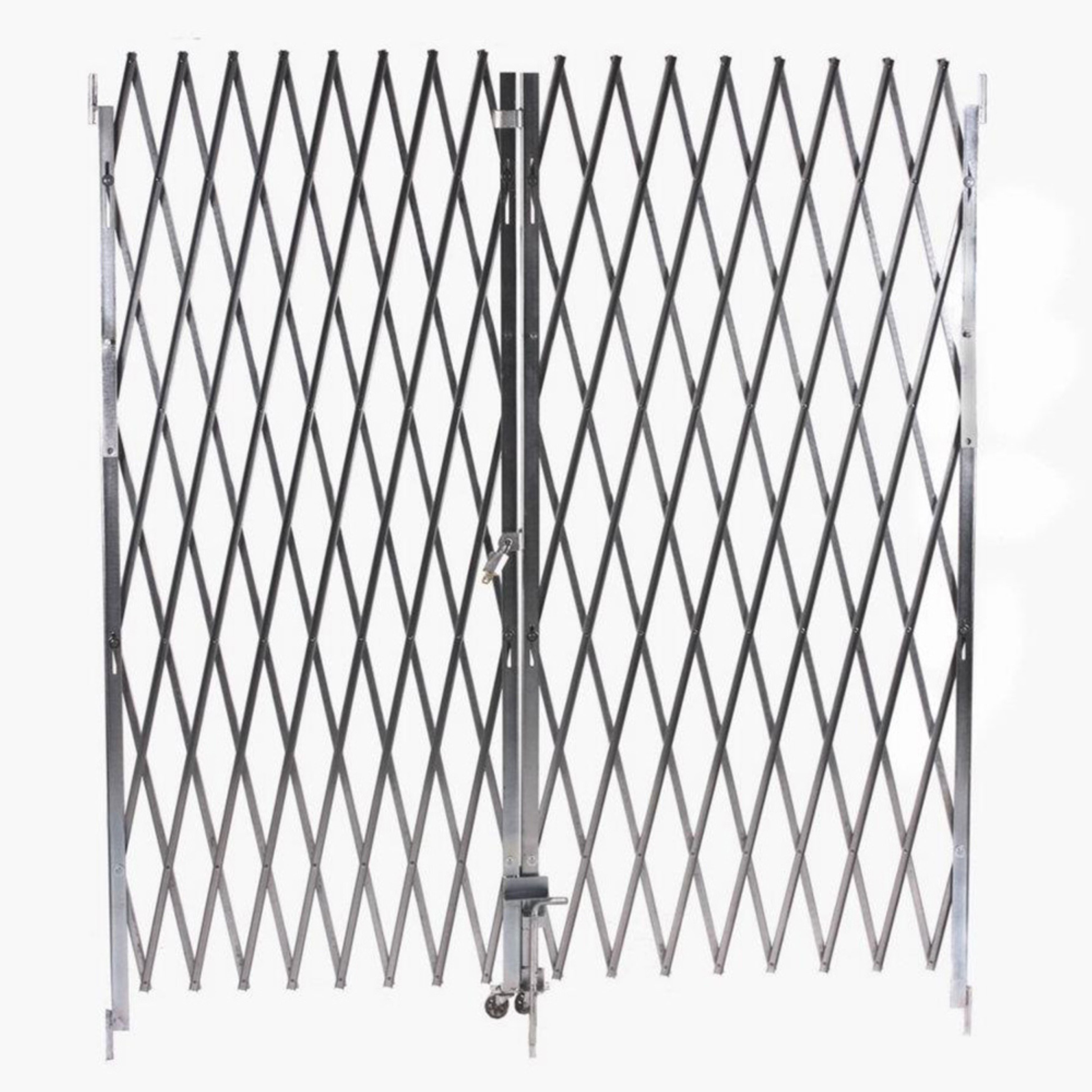 IEP 8' x 20' Heavy-Duty Pair Folding Security Gate (Galvanized Steel ...