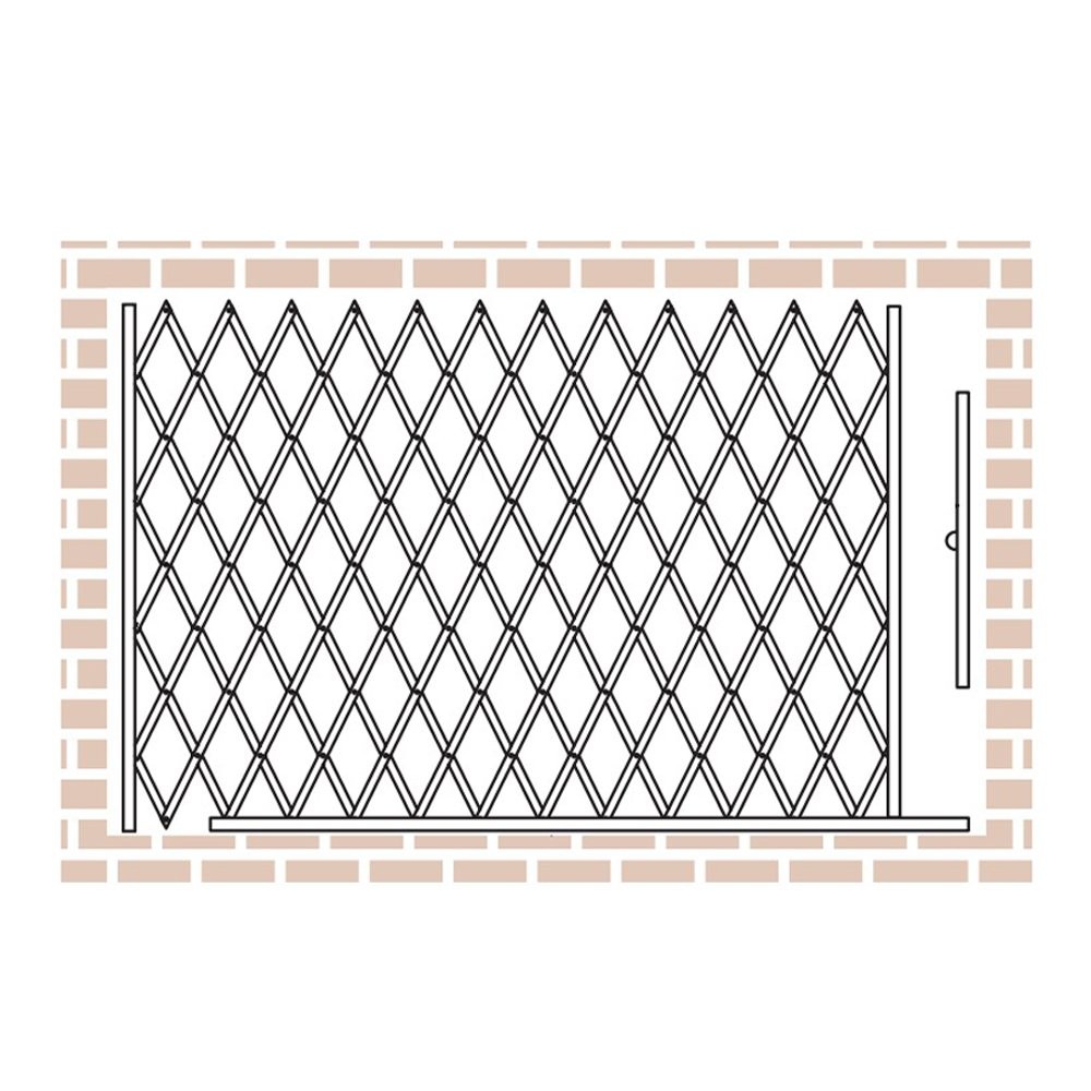 IEP Maximum-Duty Galvanized Storefront Folding Security Gate with Fixed ...